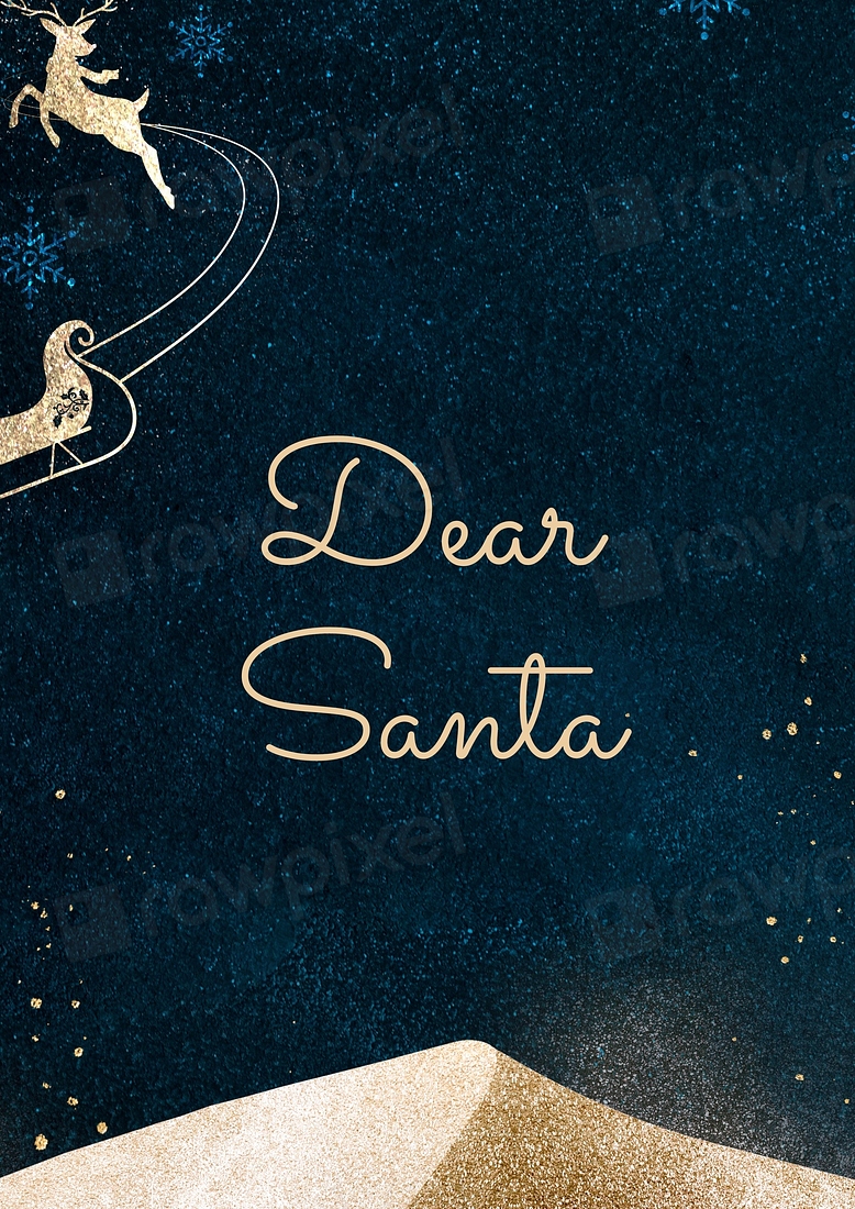Dear santa poster template | Free Photo - rawpixel