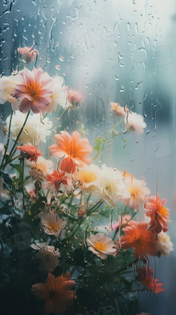 Flower garden raindrop outdoors nature. | Free Photo - rawpixel