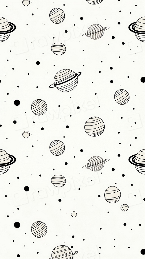 Cute saturn pattern backgrounds paper. | Premium Photo Illustration ...