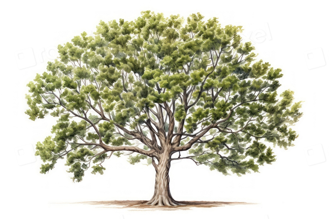 Watercolor beech tree drawing sketch | Free Photo Illustration - rawpixel