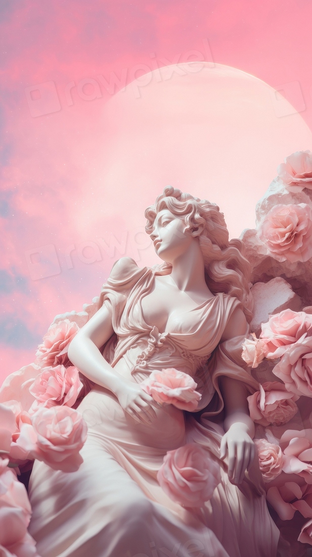 Rose flower statue angel. | Free Photo Illustration - rawpixel