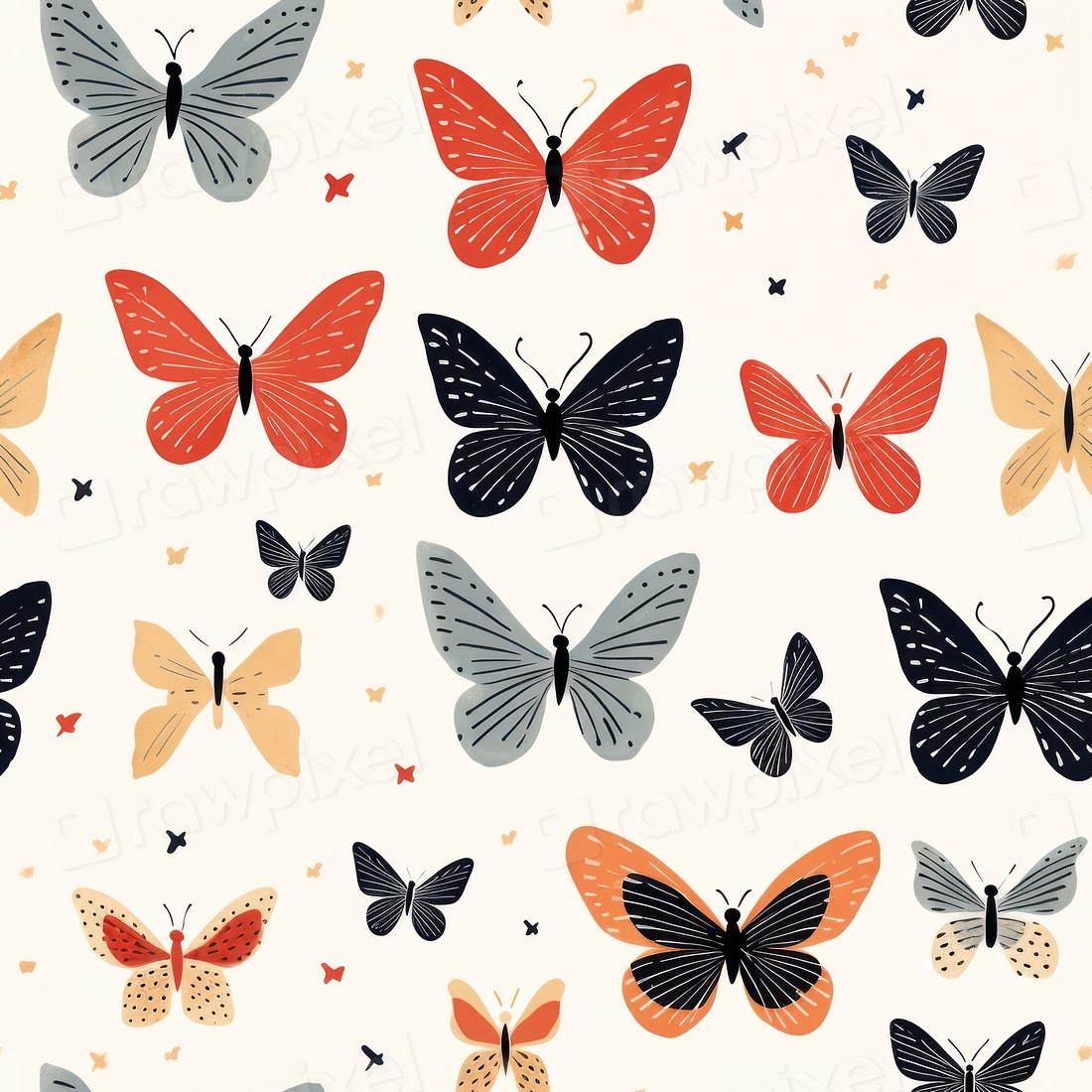 Butterfly pattern backgrounds animal. AI | Free Photo Illustration ...