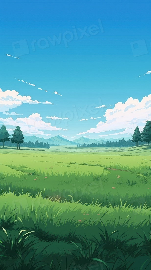 Green field landscape backgrounds outdoors | Premium Photo Illustration ...