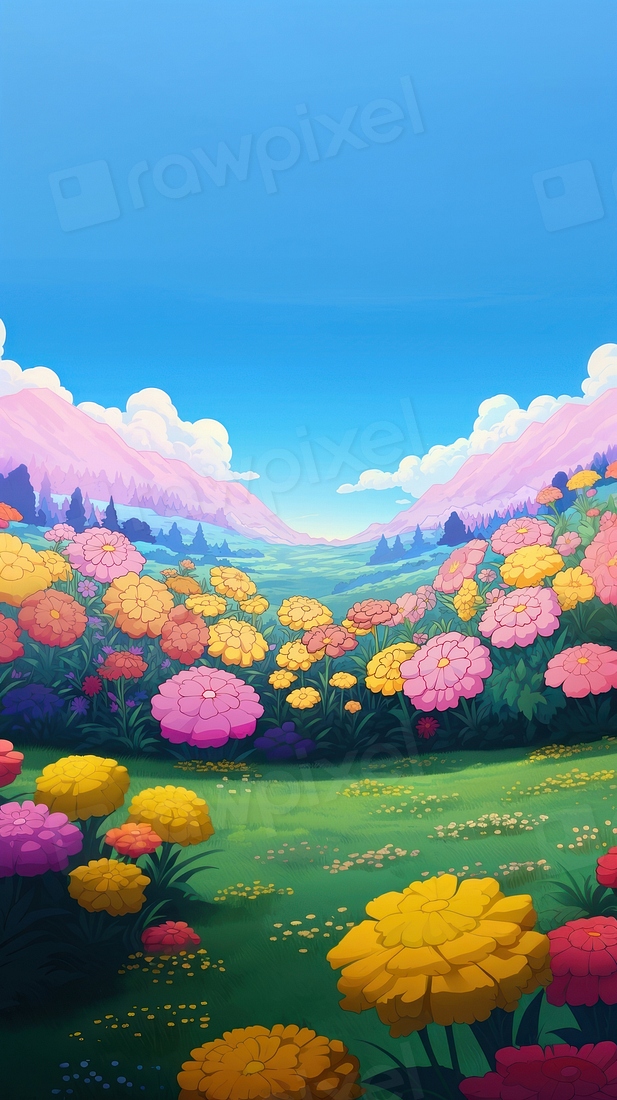 Rainbow flower landscape backgrounds outdoors. | Free Photo ...