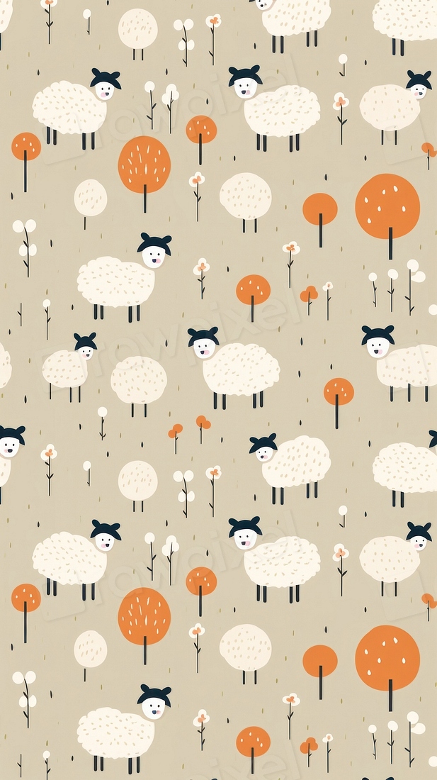 Sheep pattern backgrounds wallpaper. AI | Premium Photo Illustration ...