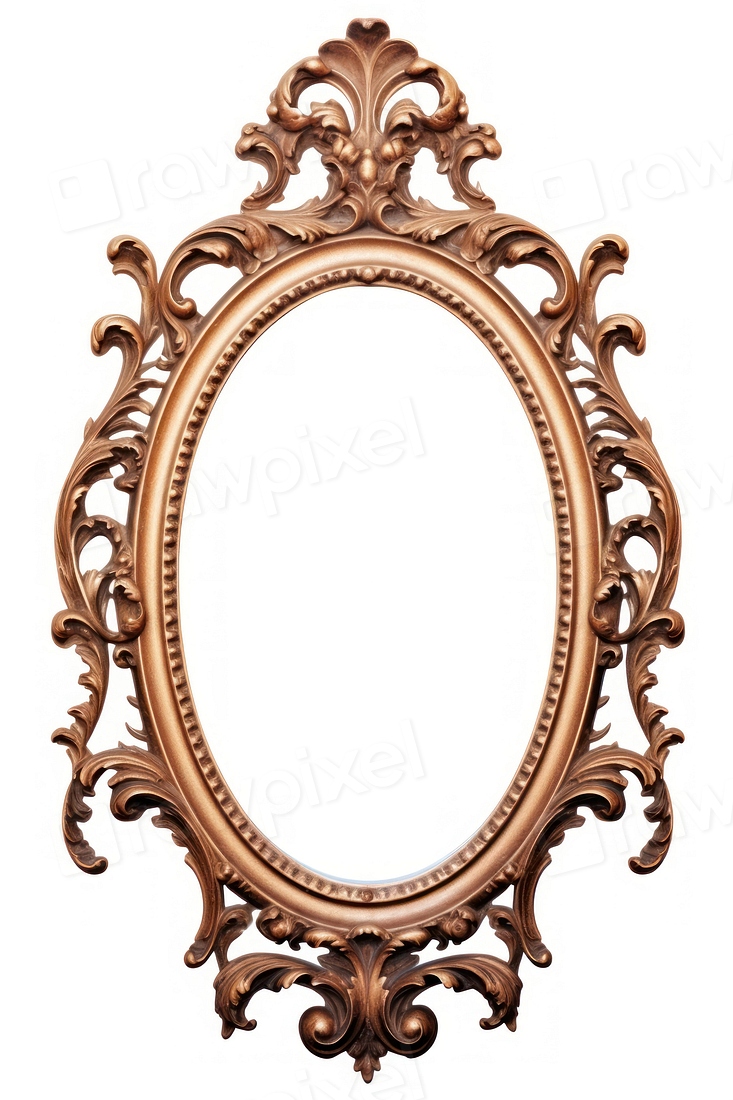 Oval Rococo mirror frame photo. | Premium Photo - rawpixel