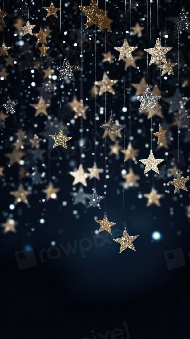 Shiny glitter stars backgrounds christmas | Premium Photo Illustration ...