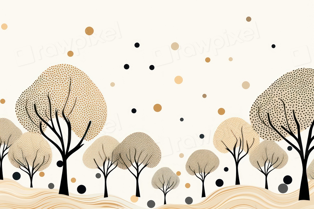 Tree pattern drawing backgrounds. AI | Premium Photo Illustration ...