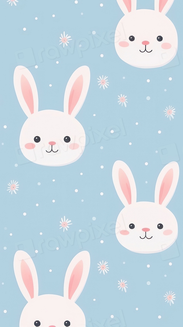 Bunny pattern backgrounds cartoon. AI | Free Photo Illustration - rawpixel