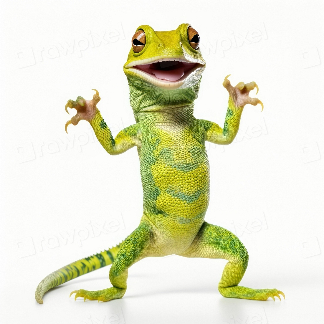 Happy smiling dancing gekko amphibian | Free Photo - rawpixel