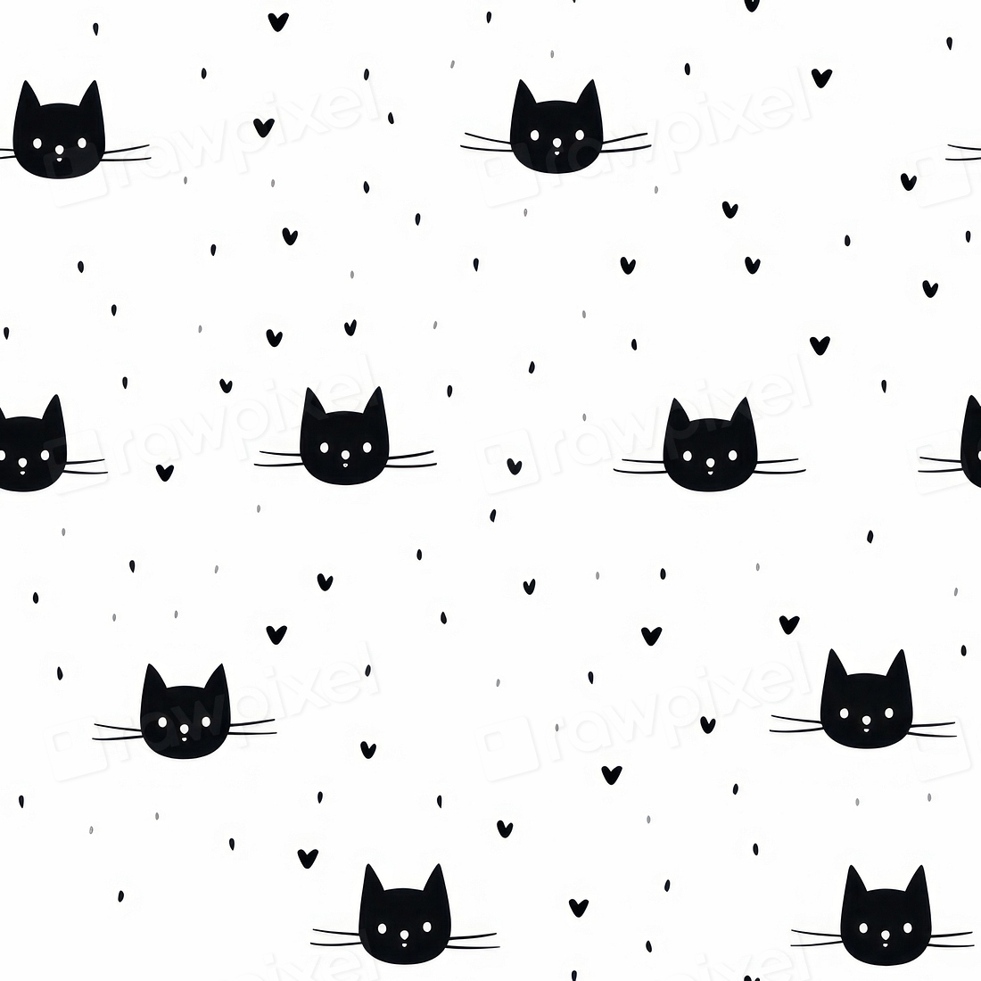 Cat pattern backgrounds mammal. | Free Photo Illustration - rawpixel