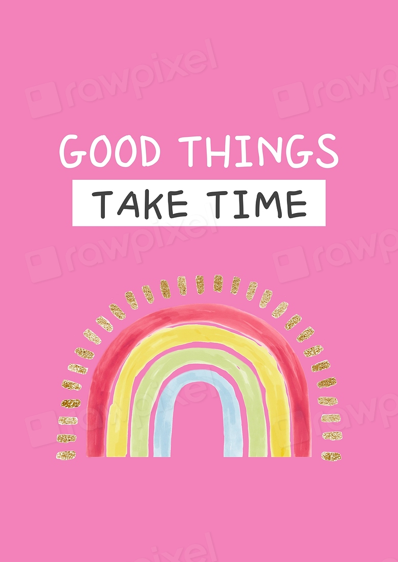 Cute rainbow poster template | Free Photo - rawpixel