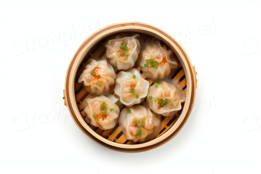 Dimsum dumpling food white background. | Free Photo - rawpixel