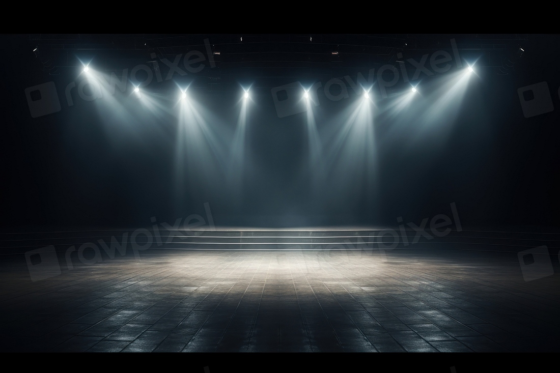 Stage illuminated spotlights lighting entertainment | Premium Photo ...
