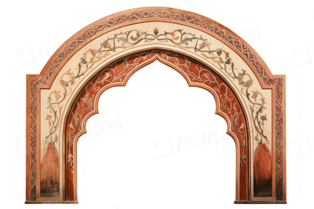 Arch architecture white background calligraphy. | Premium Photo ...