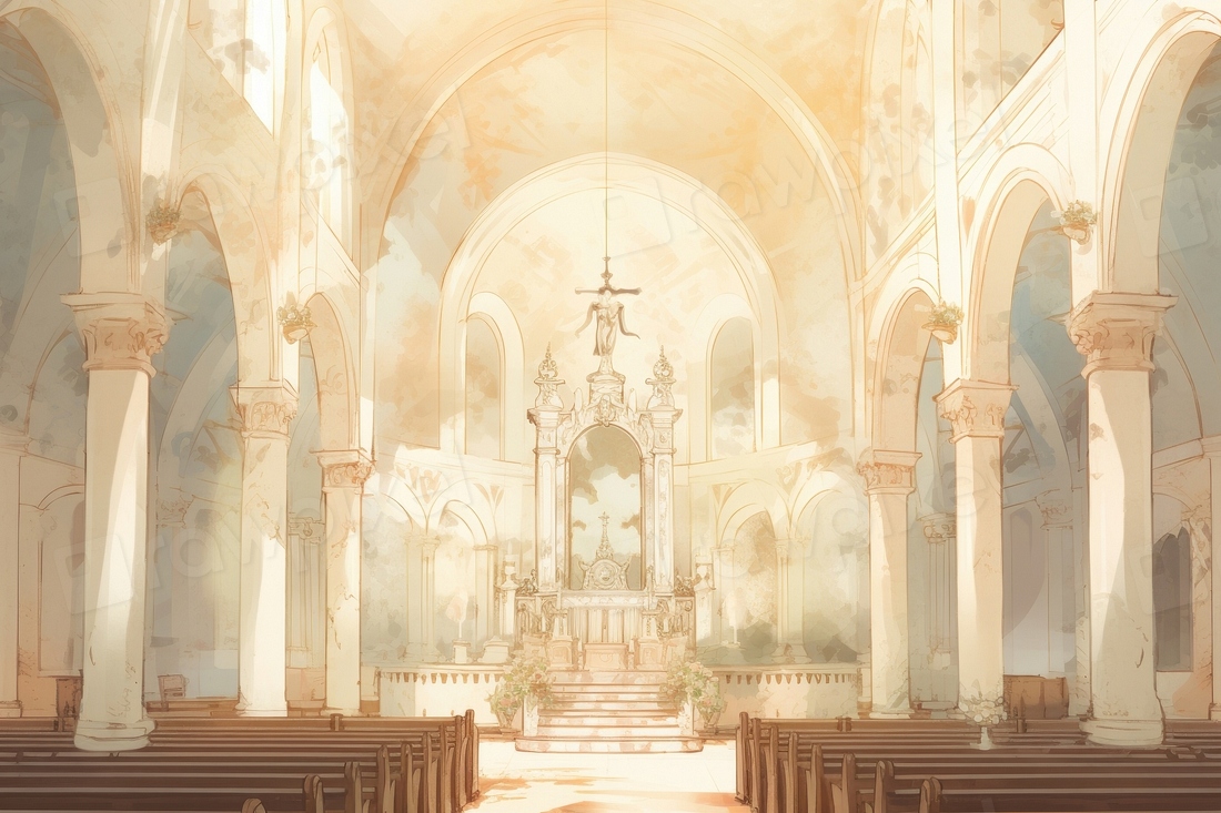 Church architecture building worship. | Premium Photo Illustration ...