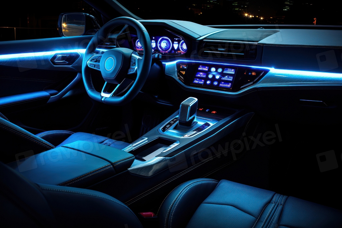 Luxury car dashboard illuminated vehicle | Premium Photo - rawpixel