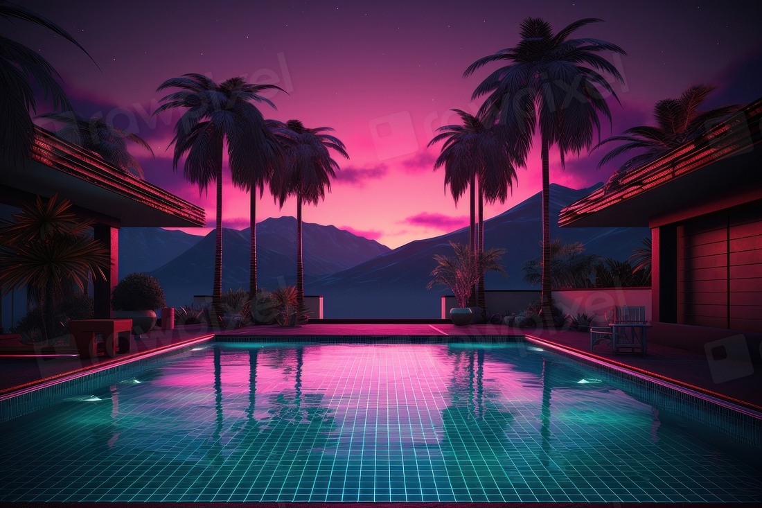 Pool party architecture outdoors building | Free Photo Illustration ...