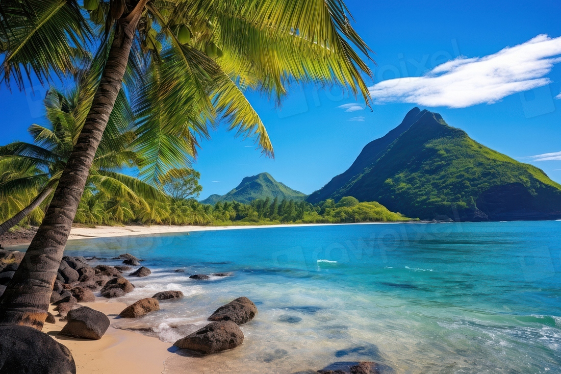 Tropical beach coast sea landscape. | Free Photo - rawpixel