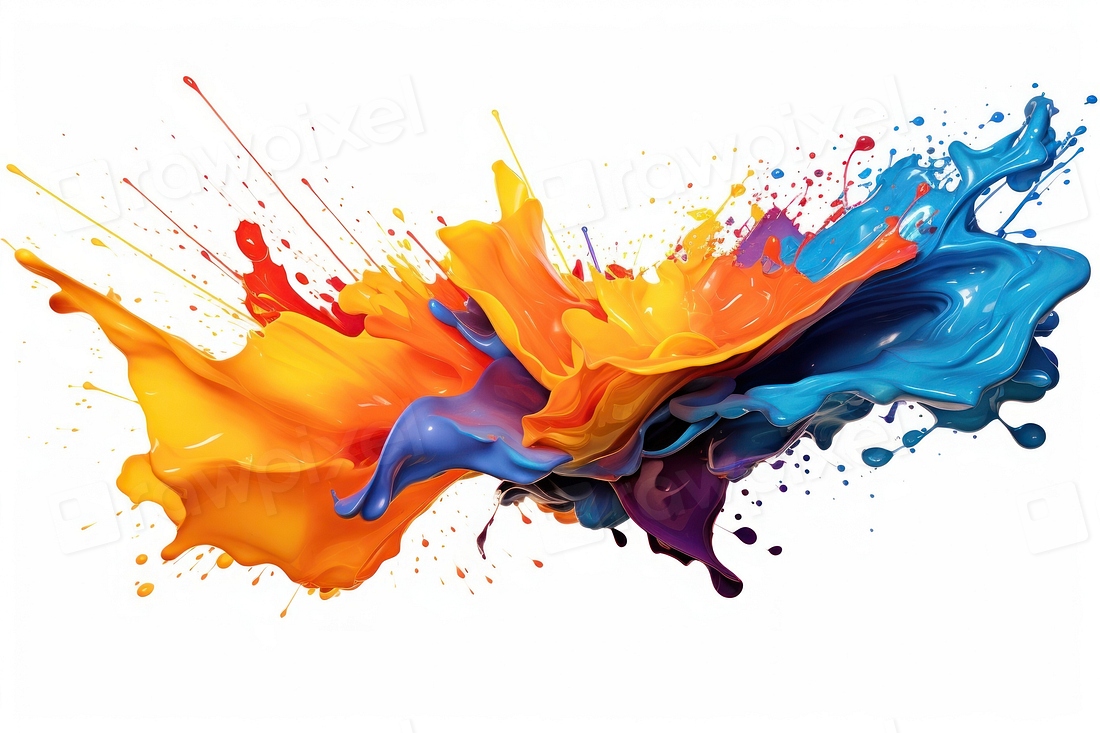 Paint splash backgrounds white background | Premium Photo Illustration ...