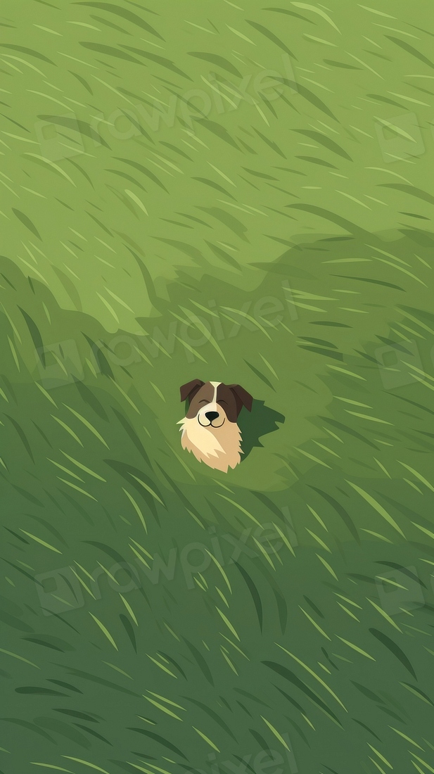 Grass field dog green animal | Premium Photo Illustration - rawpixel