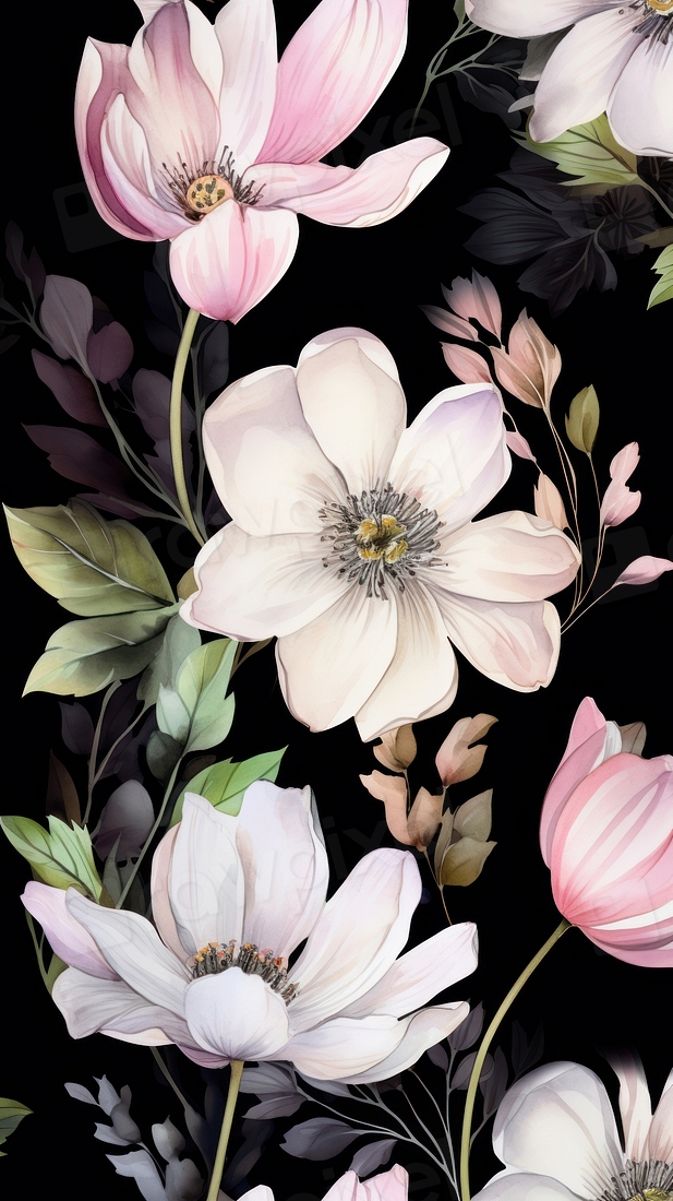 Spring flowers pattern backgrounds blossom | Free Photo Illustration ...