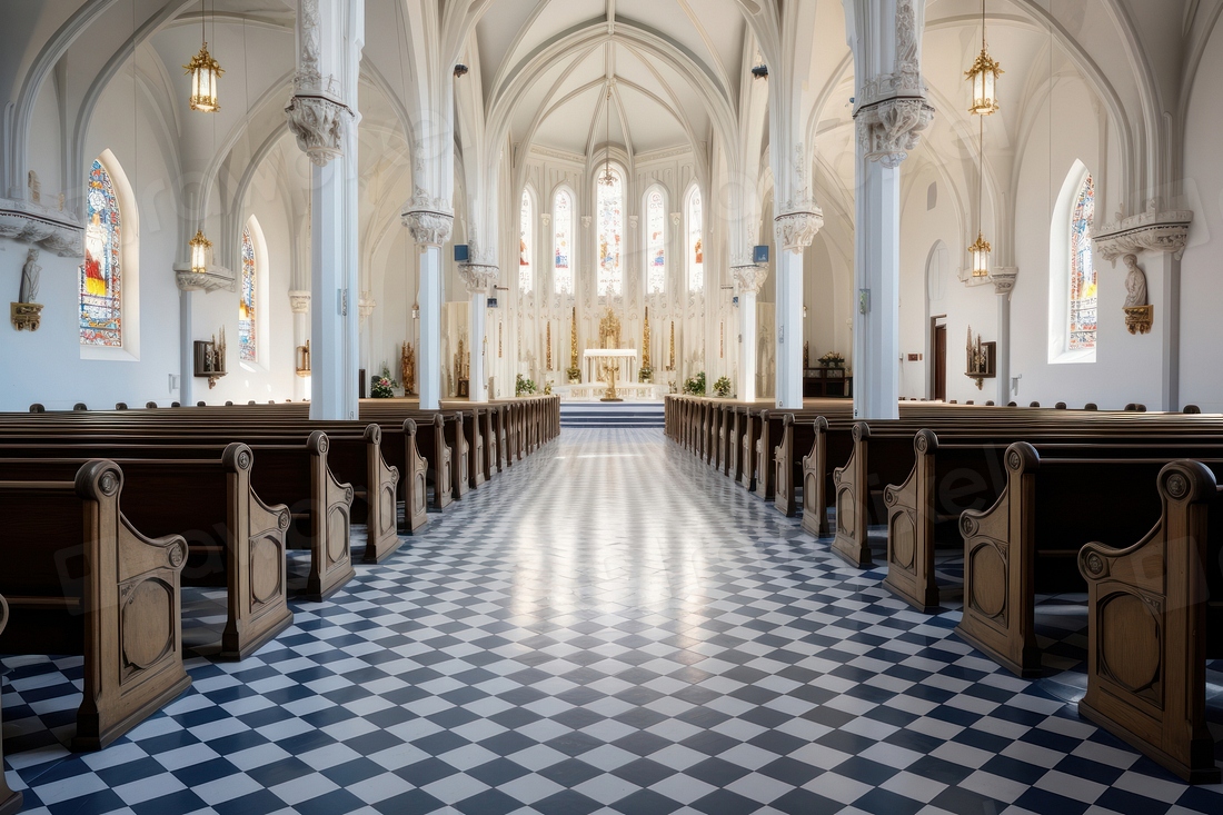 Clean church interior architecture building | Free Photo - rawpixel