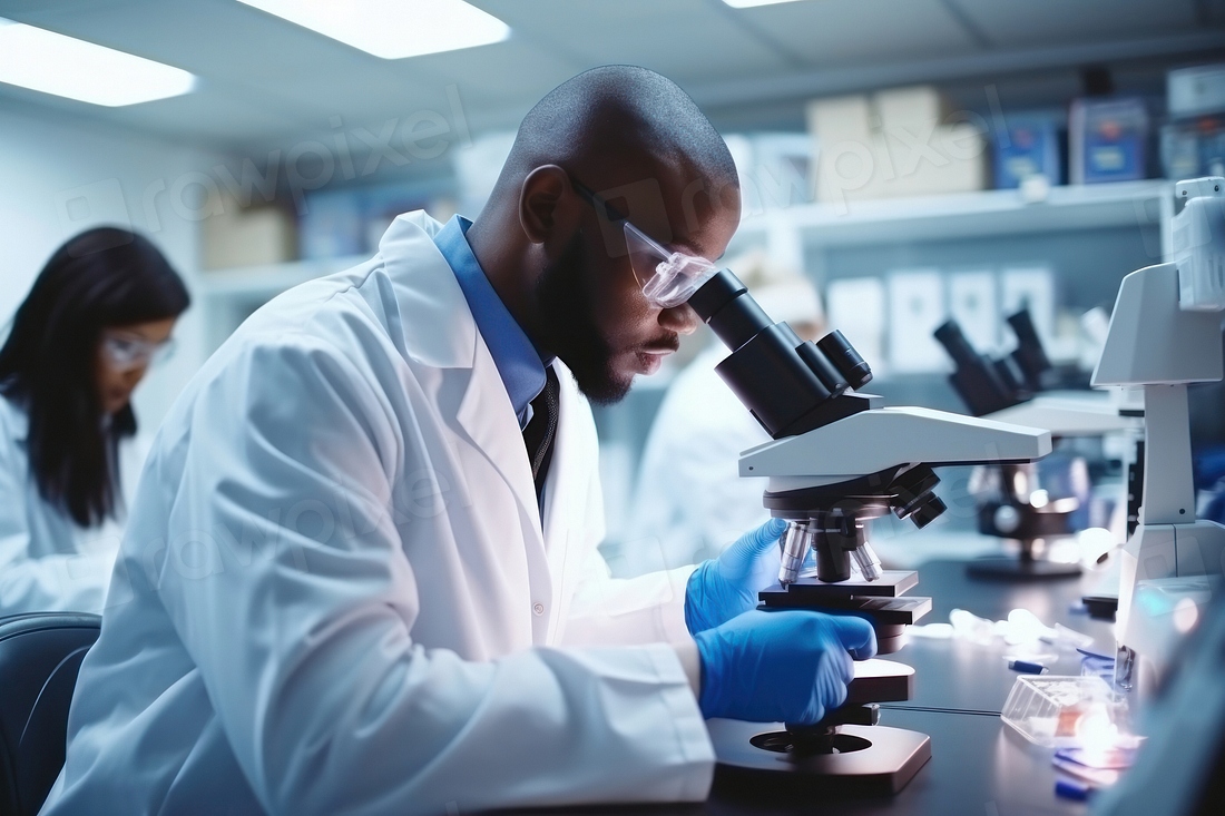 Scientists scientist microscope adult. | Premium Photo - rawpixel