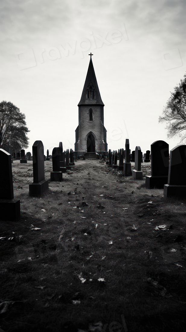 Graveyard architecture tombstone building. AI | Free Photo - rawpixel
