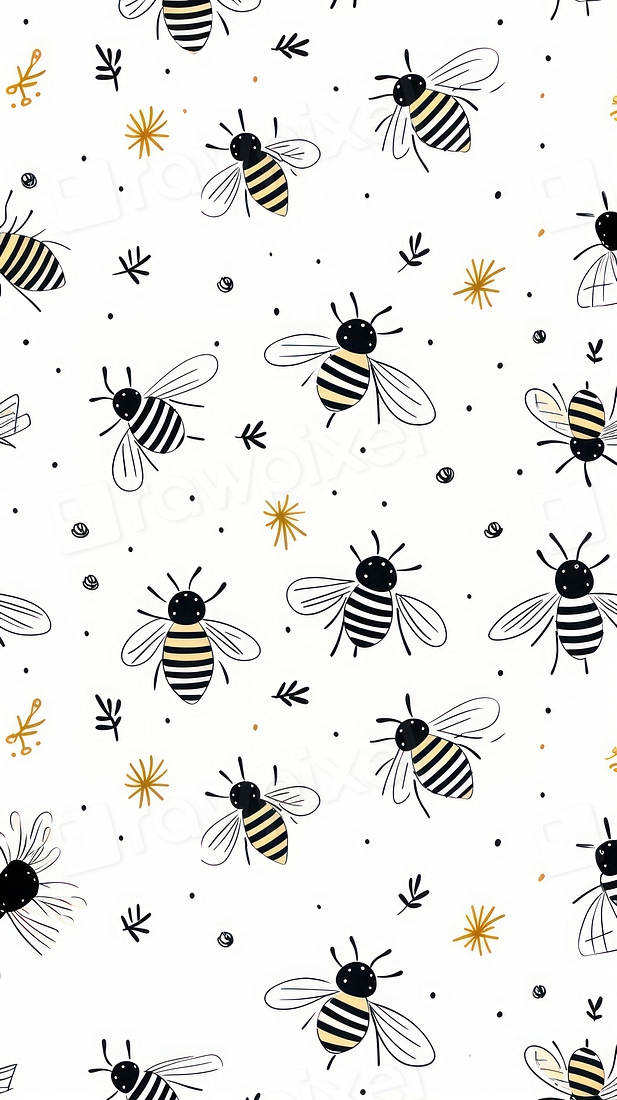 Bee backgrounds pattern animal. AI | Free Photo Illustration - rawpixel