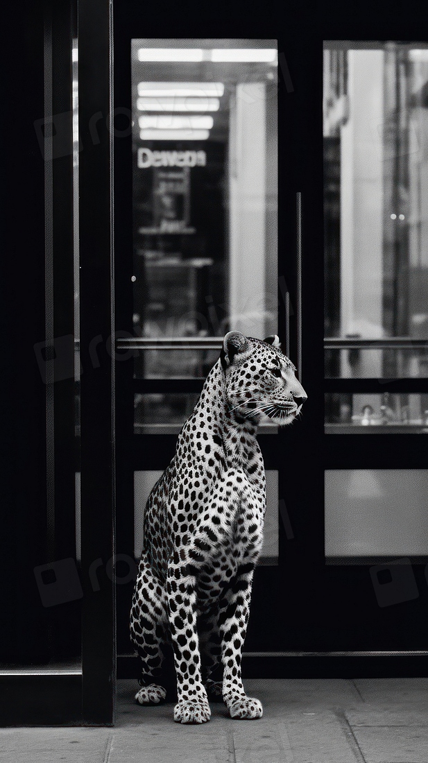 cheetah front shop city wildlife | Free Photo - rawpixel