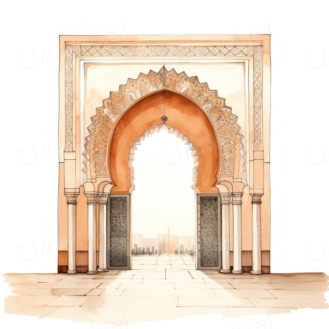 Muslim mosque arch architecture building | Premium Photo Illustration - rawpixel