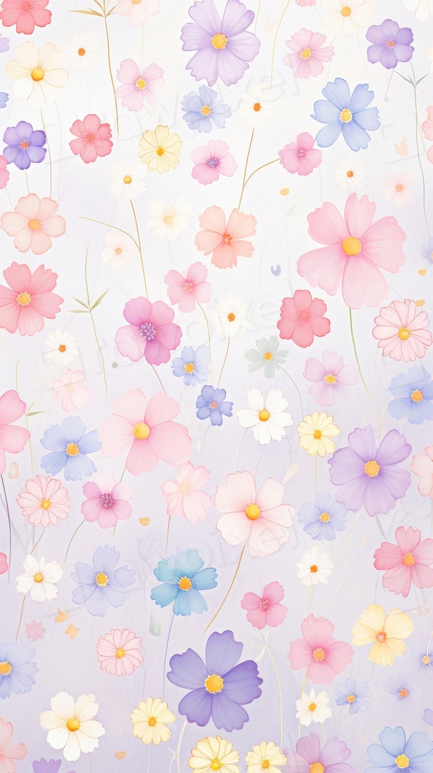 Mini flowers wallpaper pattern petal. | Premium Photo Illustration ...