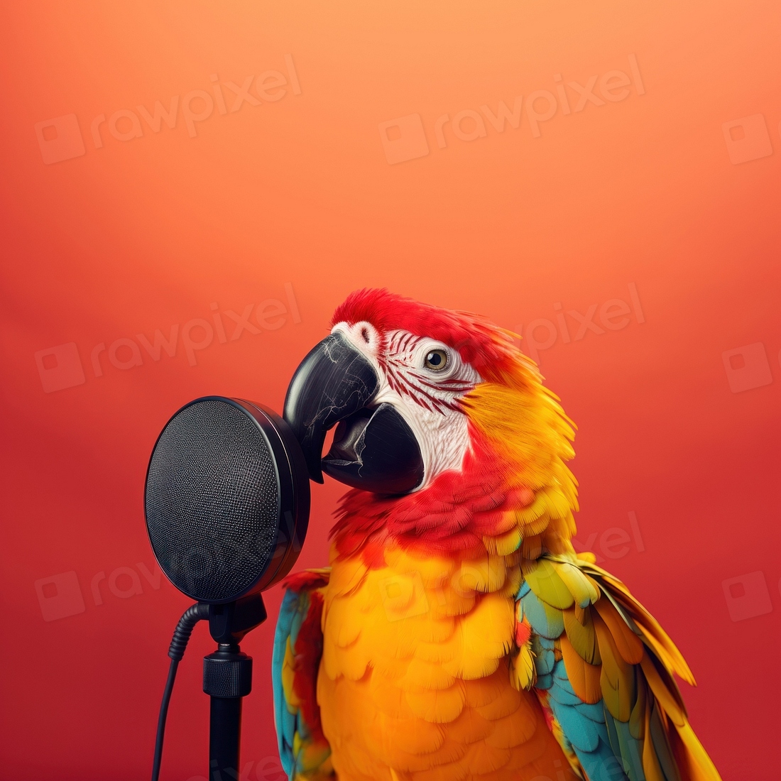 Parrot microphone portrait animal. | Free Photo - rawpixel