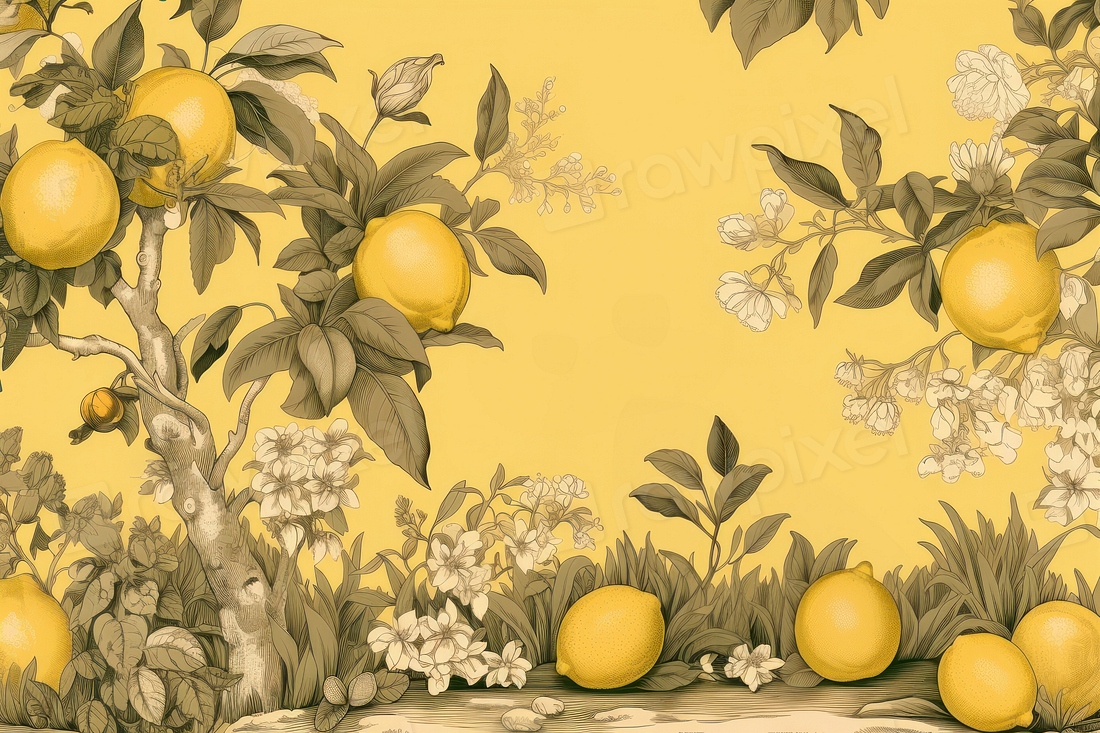 Lemon fruit wallpaper plant. | Premium Photo Illustration - rawpixel