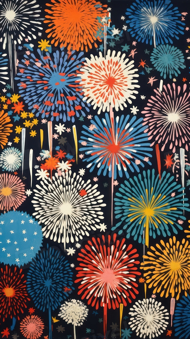 Colorful fireworks pattern art backgrounds | Free Photo Illustration - rawpixel