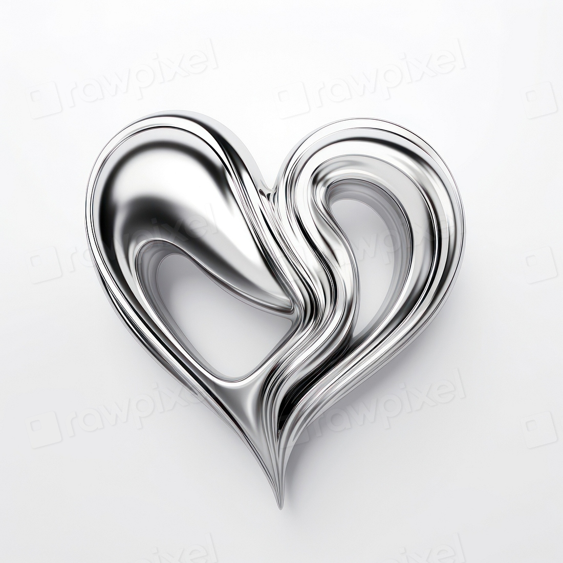 heart jewelry silver shape | Free Photo Illustration - rawpixel