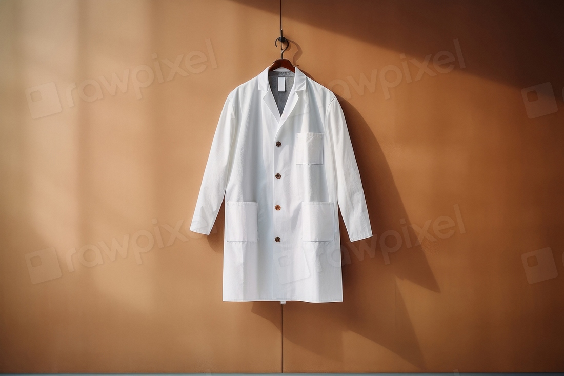 Lab coat hanging stethoscope coathanger. | Free Photo - rawpixel