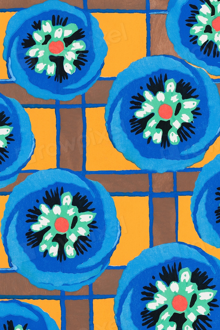 Aesthetic flower pattern background, Art | Premium Photo Illustration ...