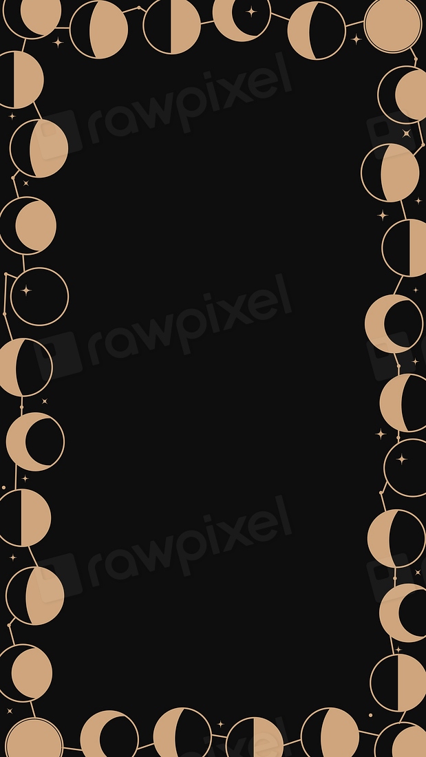 Moon phone wallpaper frame, celestial | Premium Vector - rawpixel