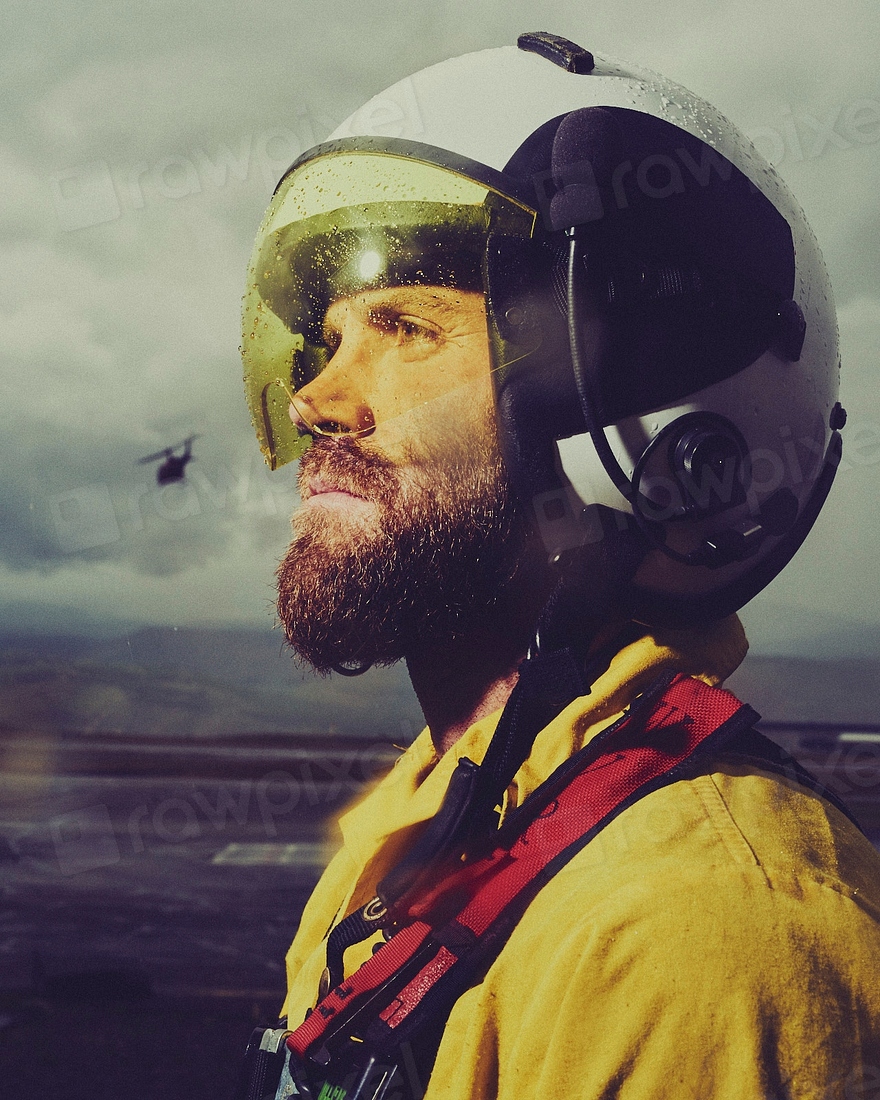 Man wearing helmet forest forest | Free Photo - rawpixel