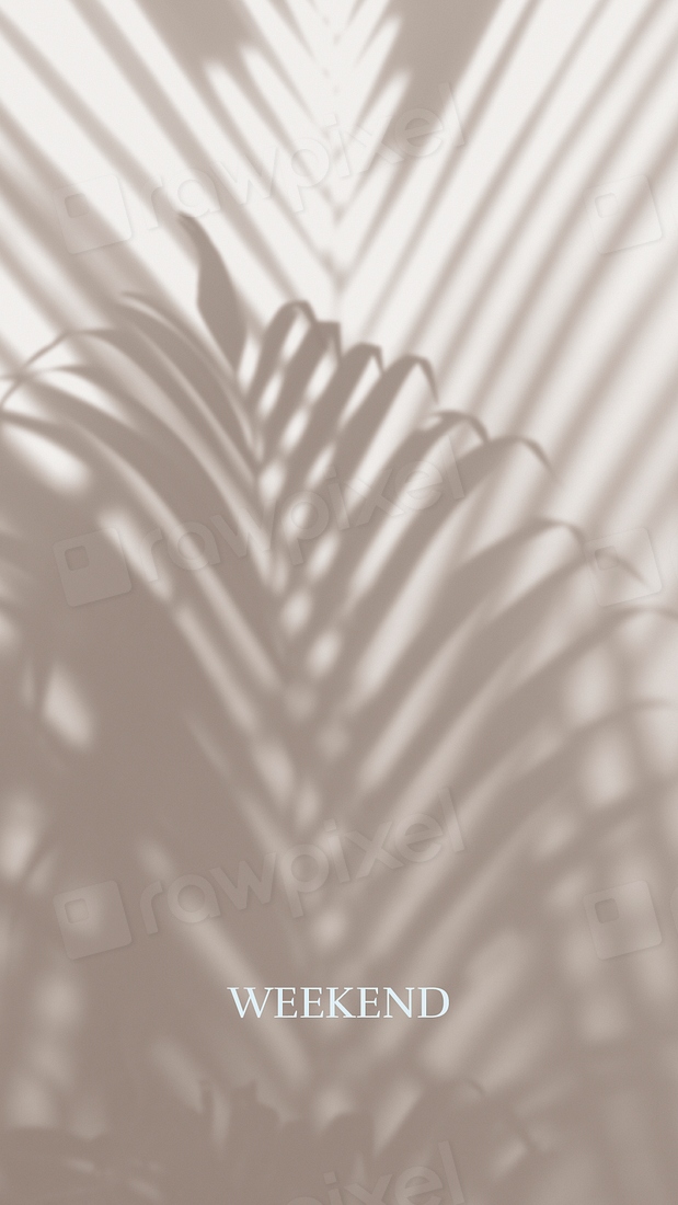 Leaf shadow mobile wallpaper template, | Premium PSD Template - rawpixel