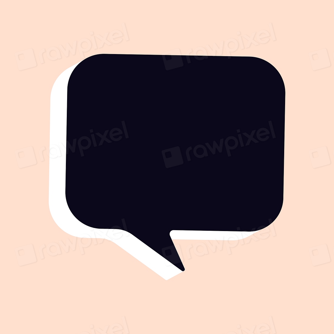 Curved speech bubble collage element | Premium Vector - rawpixel