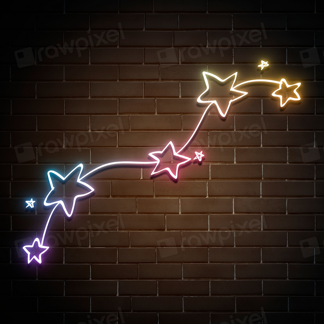 Neon rainbow light star icon | Free Photo - rawpixel