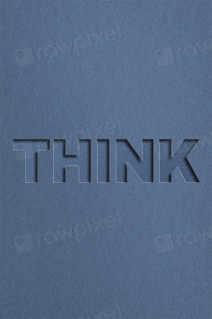 Think word psd clipart paper | Premium PSD - rawpixel