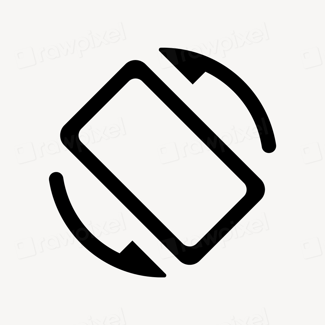 Screen Rotation, device icon, round | Premium Vector - rawpixel