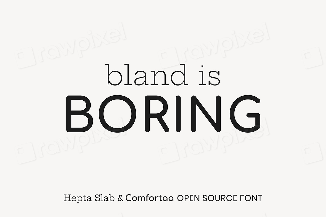 Hepta Slab & Comfortaa open | Free Font Add-on - rawpixel