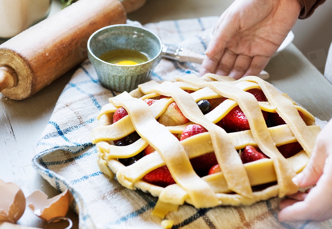 person baking fruit pie food | Premium Photo - rawpixel