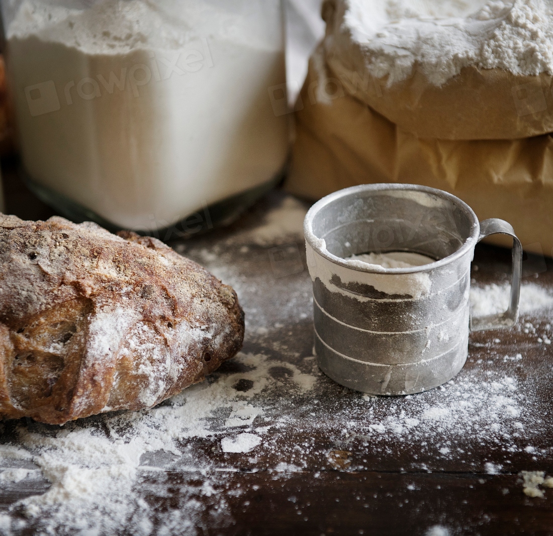 Flour and bread messy kitchen | Premium Photo - rawpixel