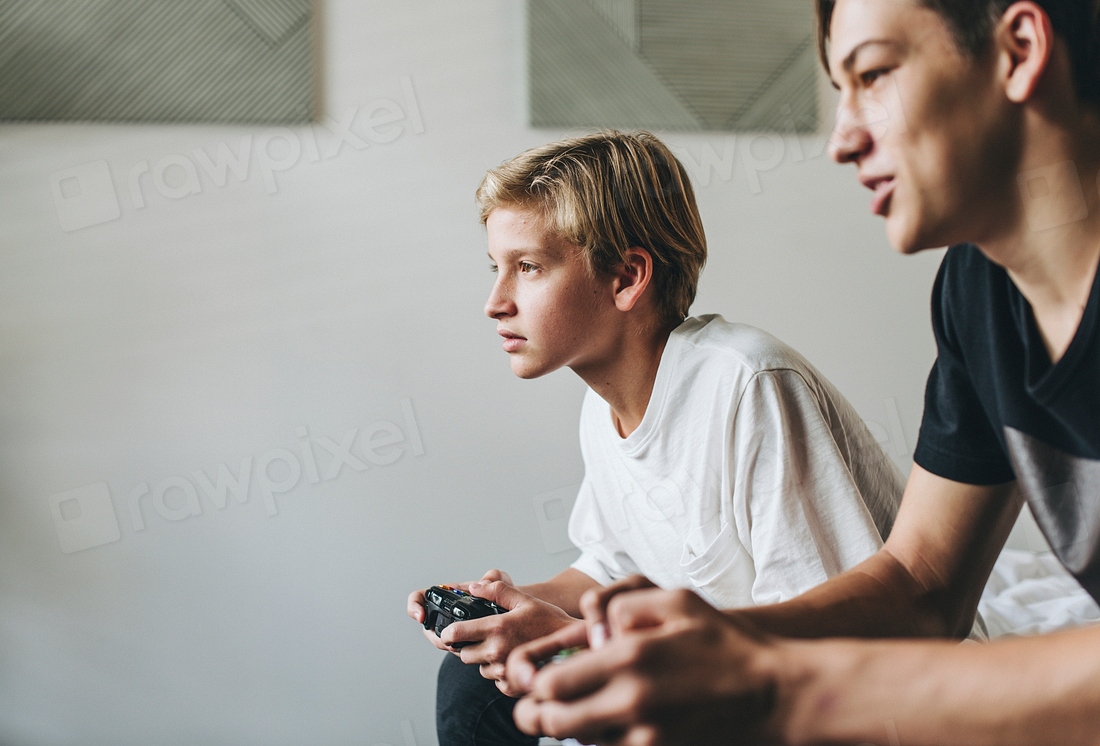 Brother playing video games | Premium Photo - rawpixel